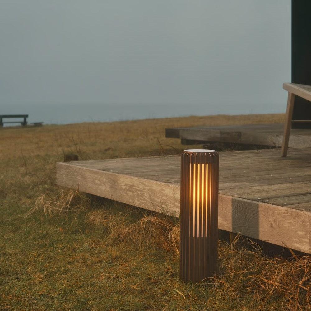 Aludra 45 Bollard Light Small Seaside Brown Metallic