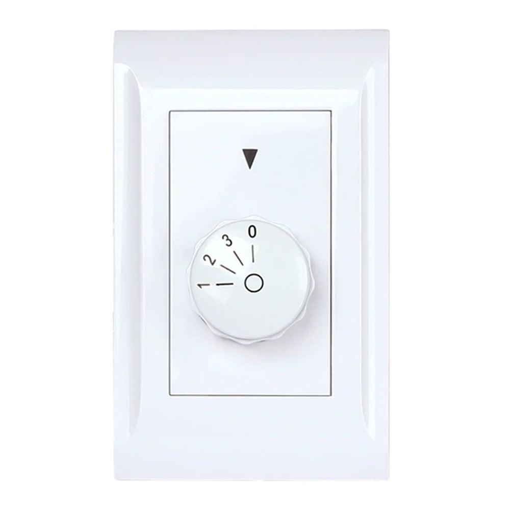 Brilliant Multi Fan Wall Controller 3 Speed White Brilliant Multi Fan Wall Controller 3 Speed White