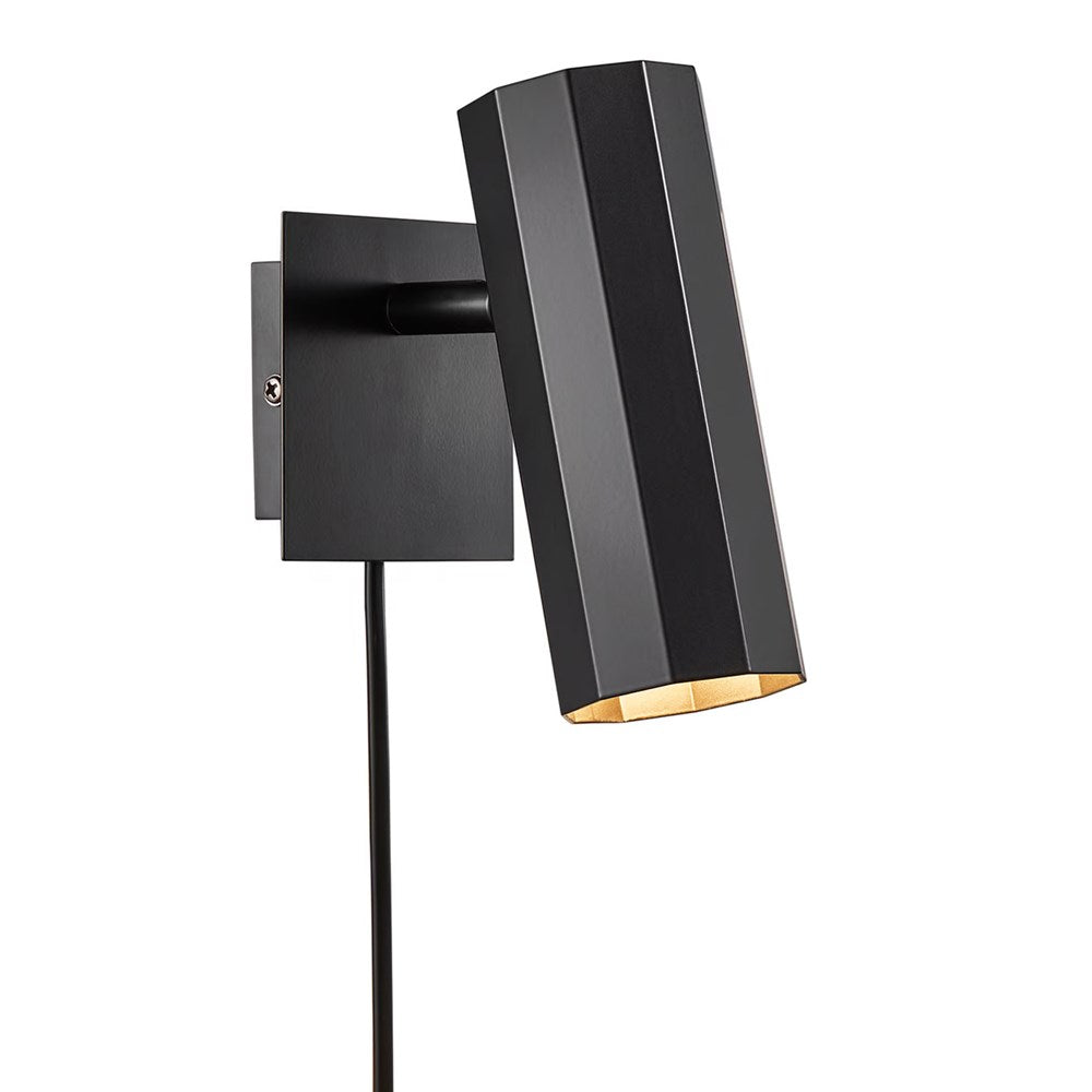 Nordlux Exclusive Alanis Indoor Wall Light in Black, Brass