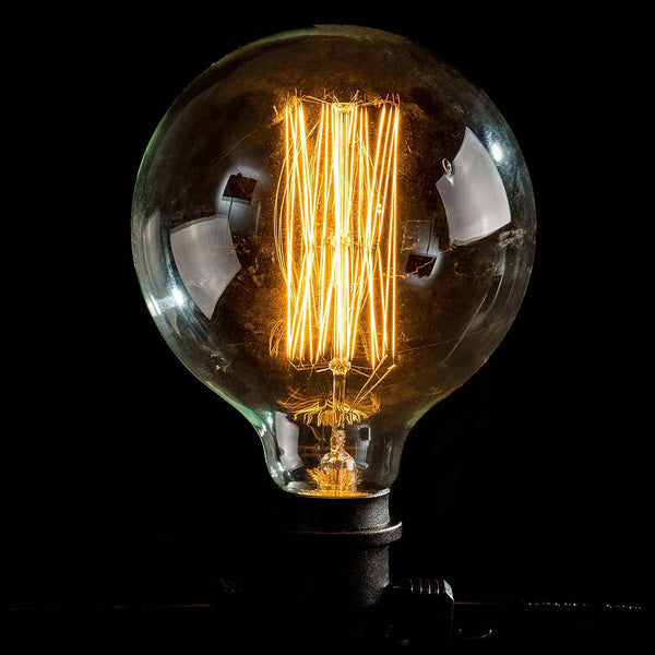 Black 10 or 20 Meter Festoon Lighting 25w Round G125 Carbon Filament G ...