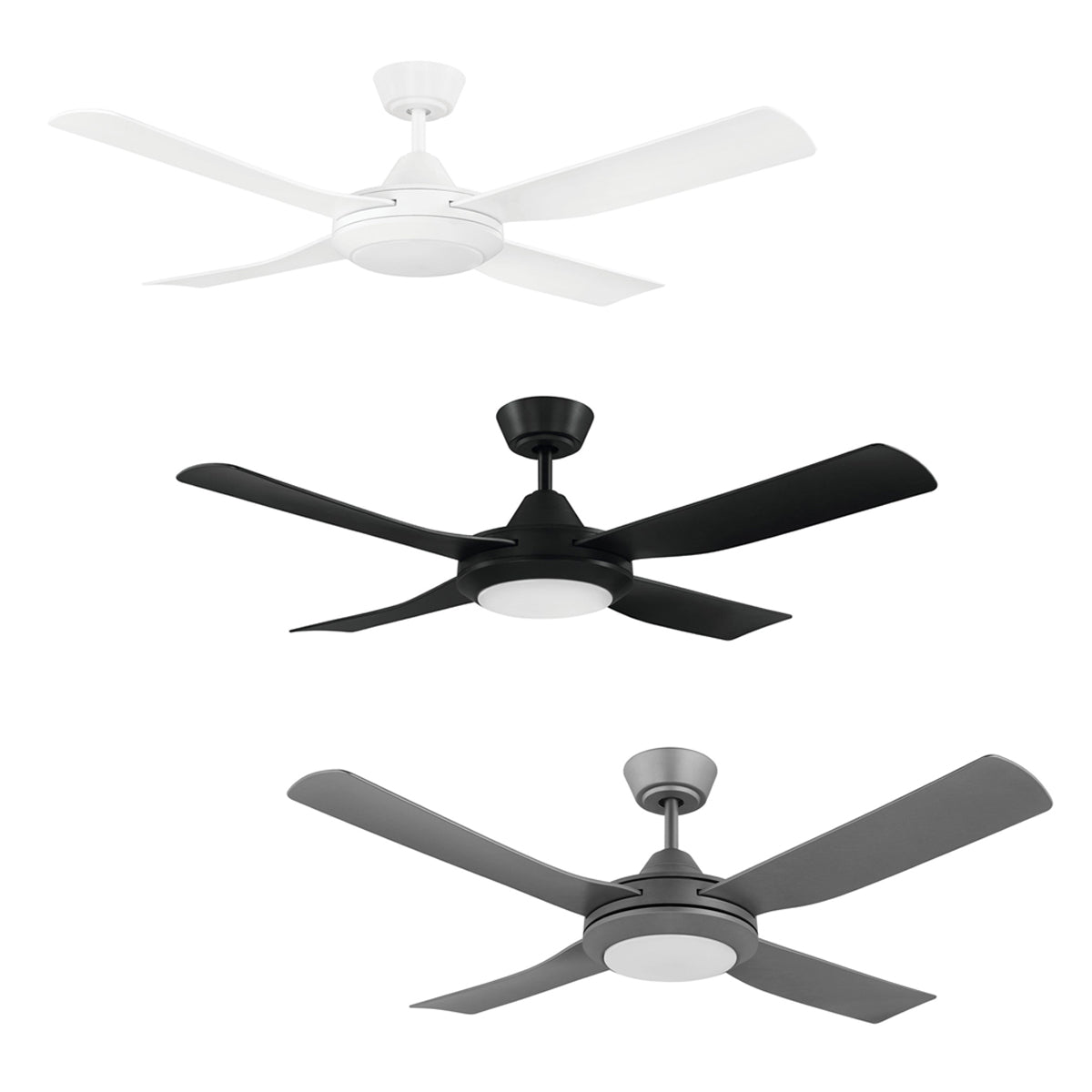 Eglo 48" Bondi AC Ceiling Fan White, Black, Titanium with Light