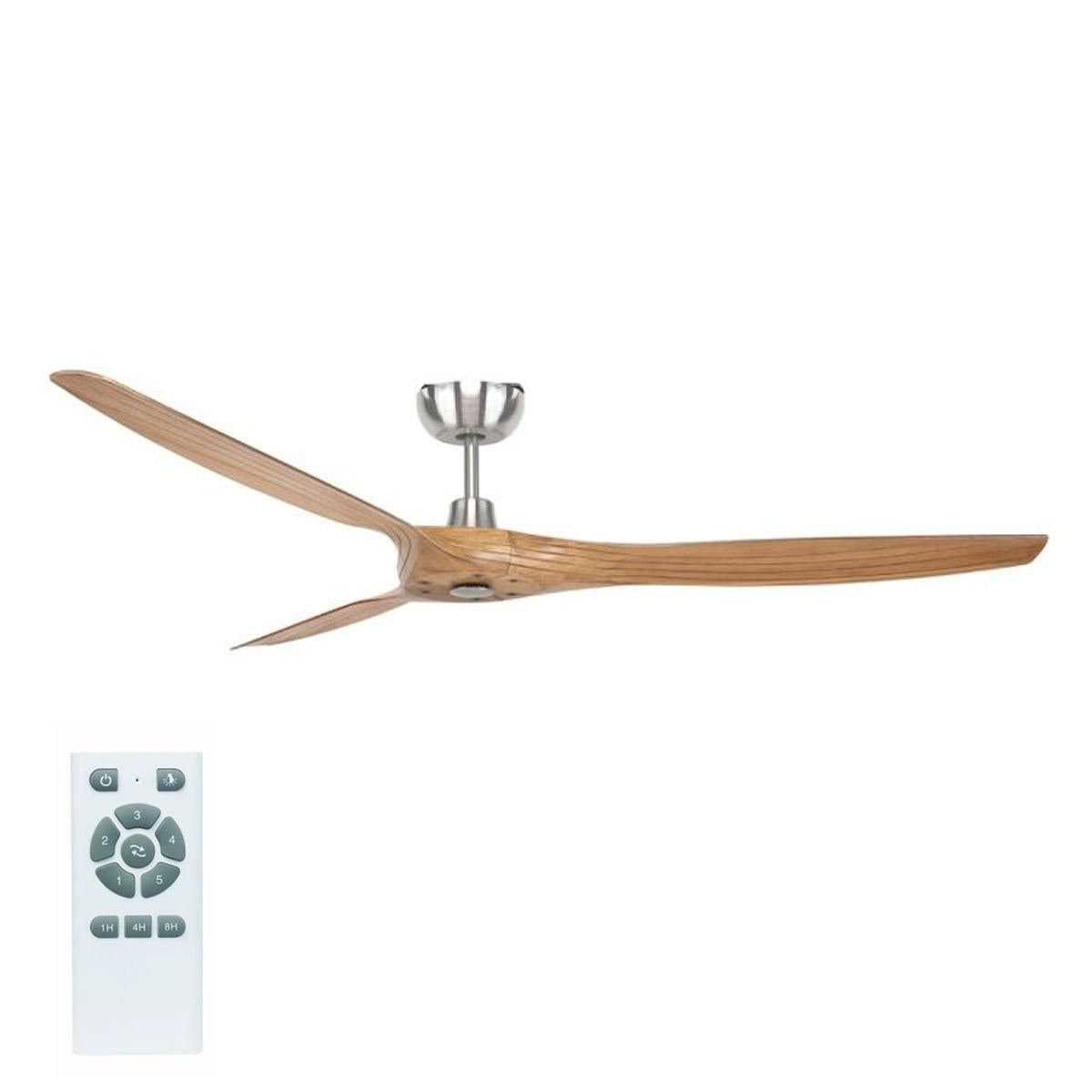 Brilliant 60″ Maverick DC Ceiling Fan Satin Nickel 20527/13 Brilliant
