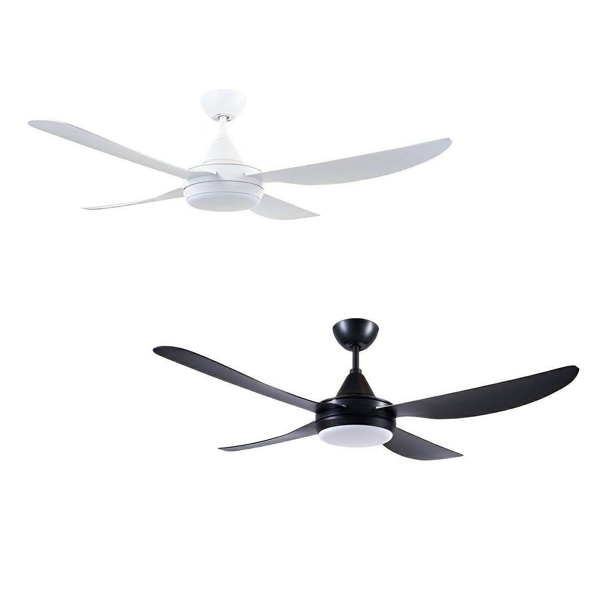 Brilliant 52" Vector-II AC Ceiling Fan White, Black with Light