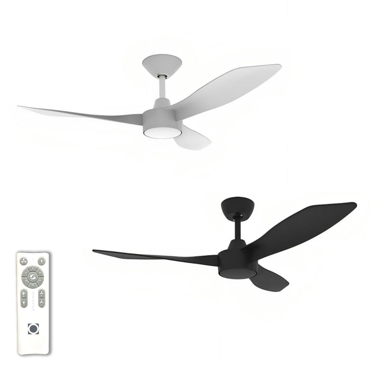 Domus Lighting 48" Blast DC Ceiling Fan White, Black 60145, 60146