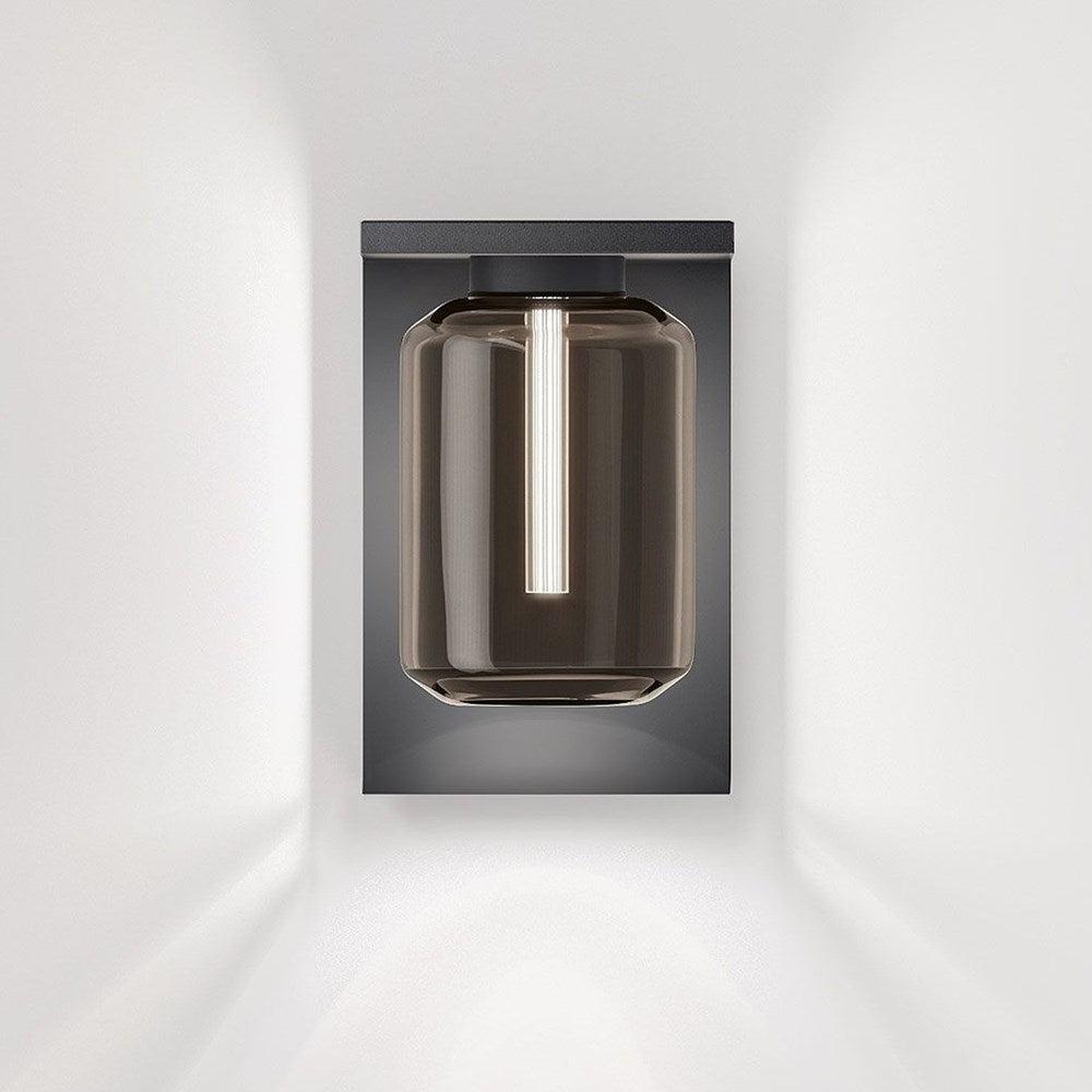 Dia F Outdoor LED Wall Light 6w in Anthracite, Deep Black - The ...