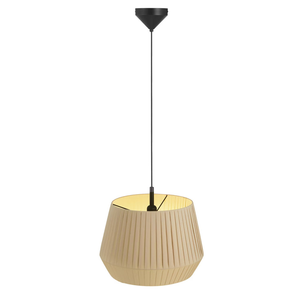 Dicte 40 Pendant Light 1Lt in Beige or White - The Lighting Outlet