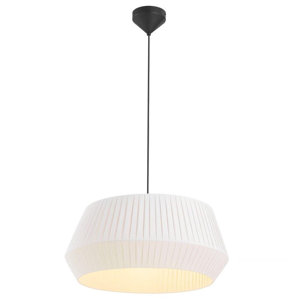 Dicte 53 Pendant Light 1Lt in Beige or White - The Lighting Outlet