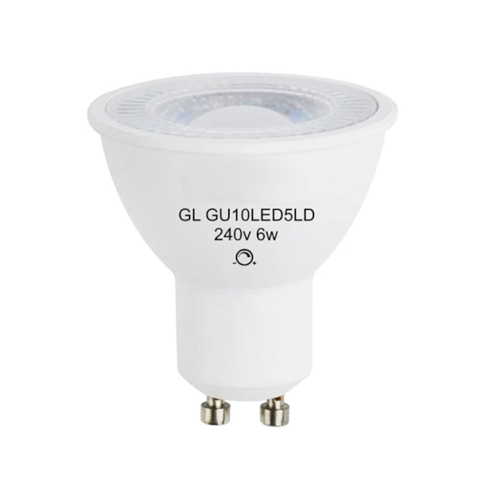 6w LED GU10 Globe Warm White 3000k, Cool White 4000k, Daylight 5000k D