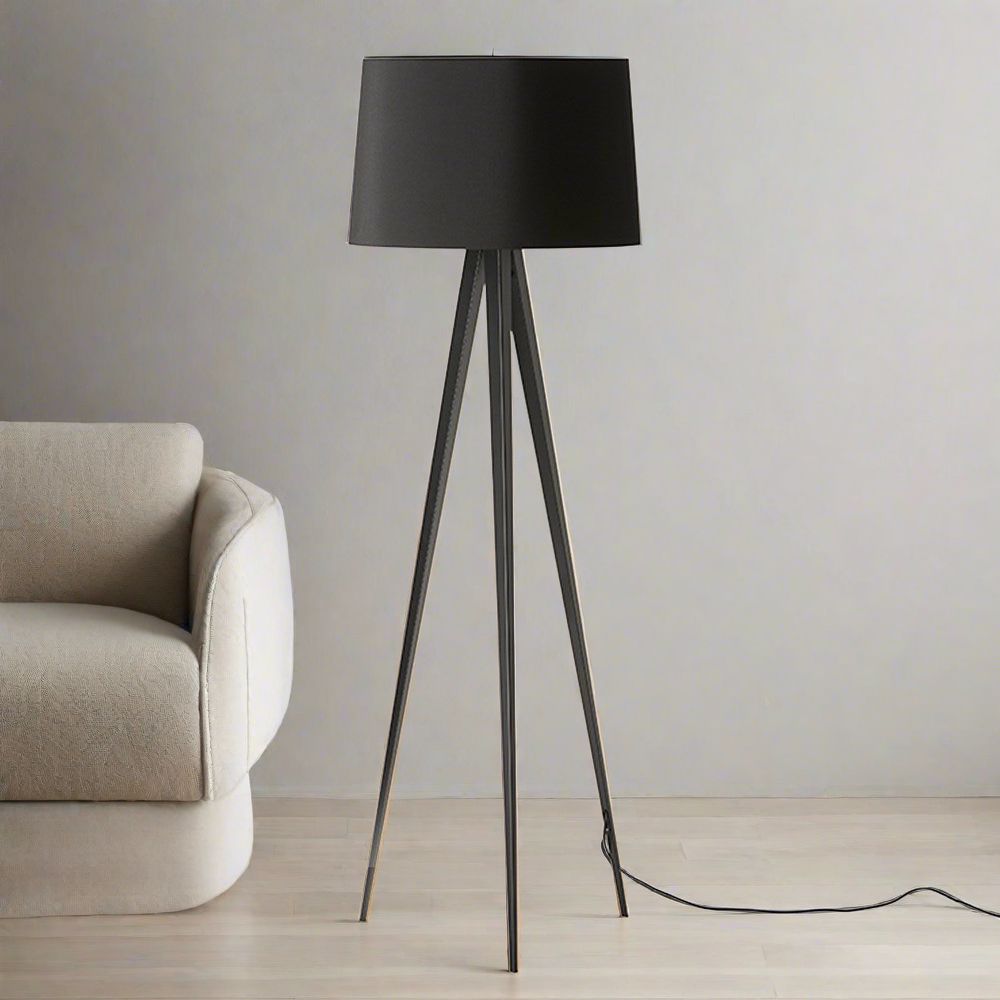 Aromas Del Campo | ARO.P1184 | Tripod II Floor Lamp in Black - The ...