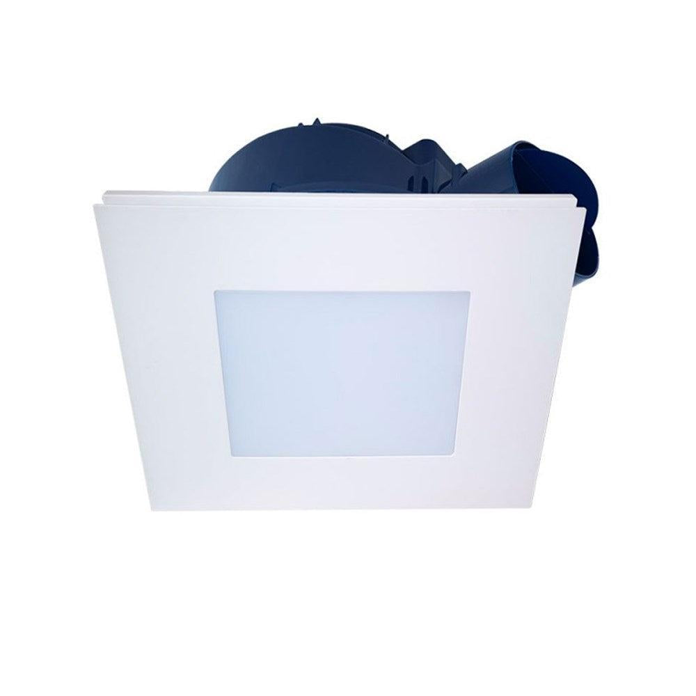 378m³/hr Airbus AC 250 Square Exhaust Fan with CCT LED Panel in White