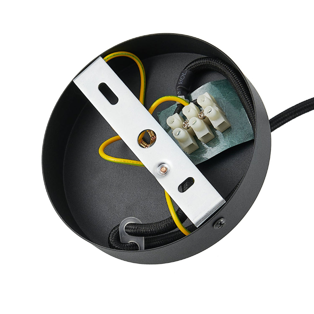 Daxia Pendant Light 600mm, 800mm in Black/Gold, White/Gold - The Lighting Outlet