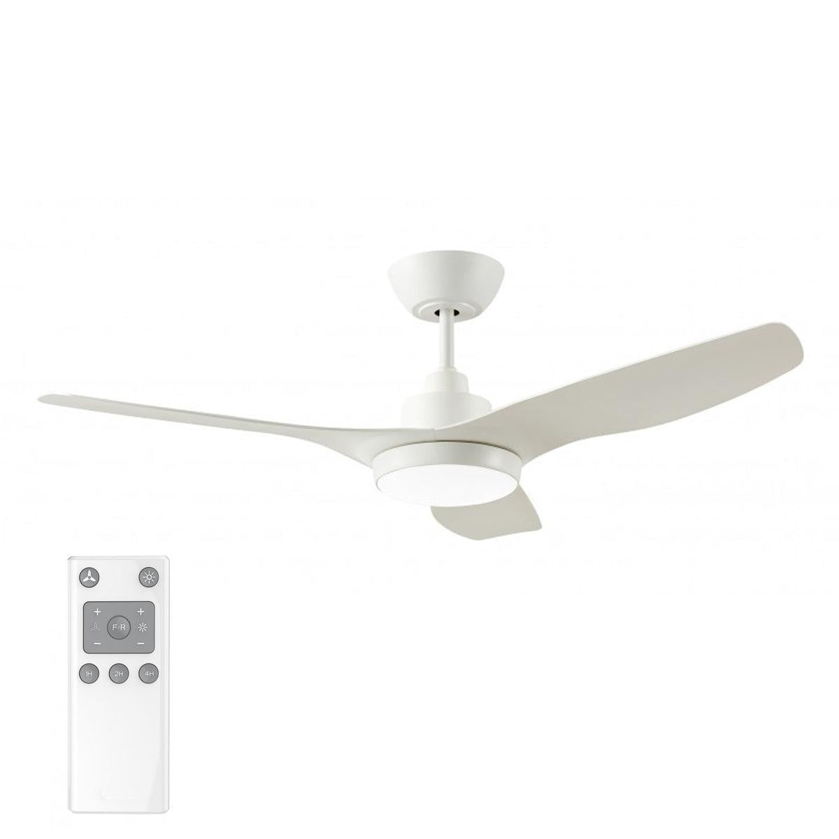Ventair 48" DC Ceiling Fan White with Light DC31203WH-L,