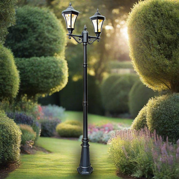 Solar Lighting Direct | SLDPL0009B-7.6W | Double Head LED Coach Post ...