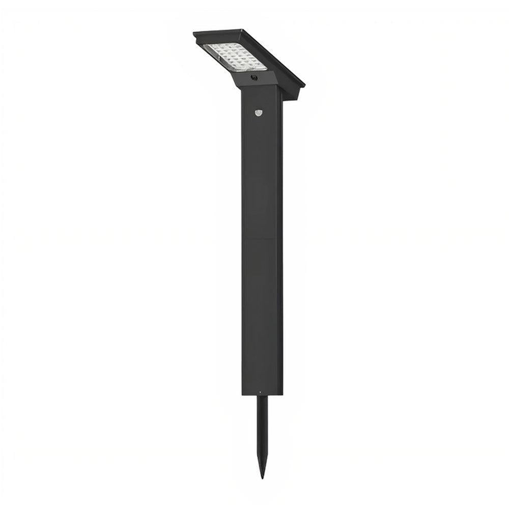 Elegant Solar LED Bollard Light with PIR Sensor in Black