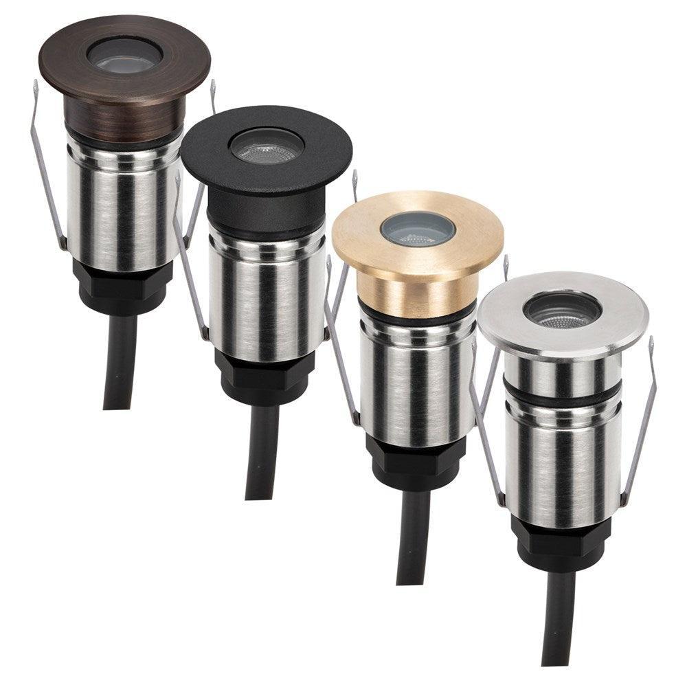 Emit LED Deck Light RGBW 25mm in Antique Brass, Black, Brushed Brass o