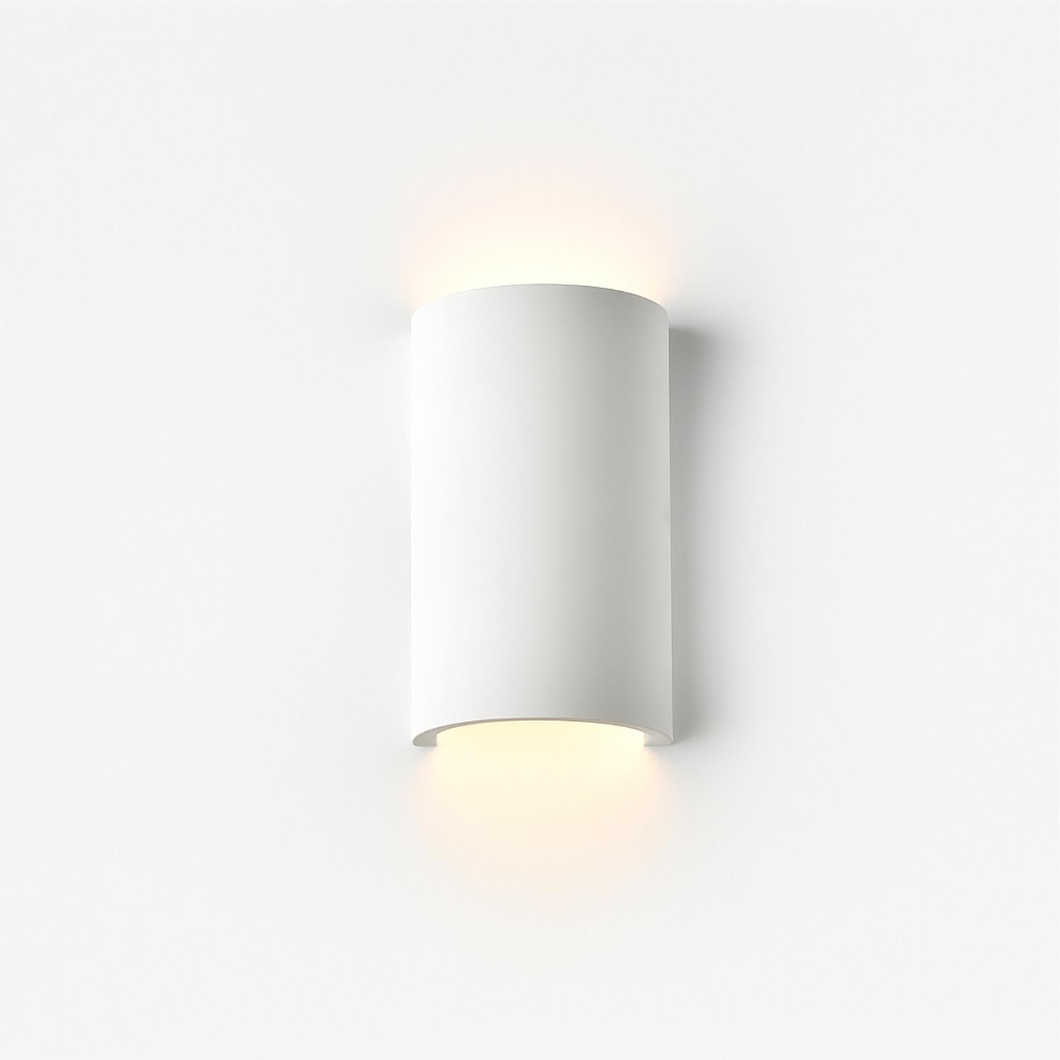 Eon Plaster Curved Indoor Wall Light in White
