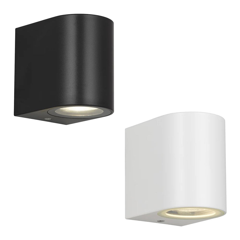 Eos II Outdoor Fixed Wall Pillar Light in Black or White