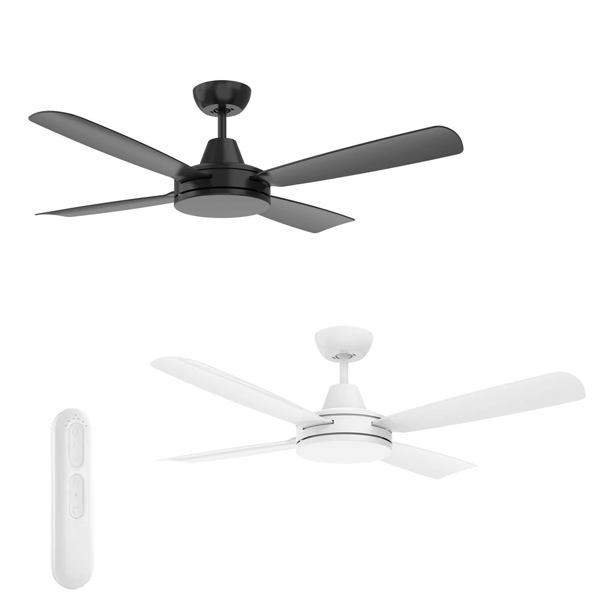 Mercator Lighting 48" Nemoi Lite DC Ceiling Fan Black, White FC700124