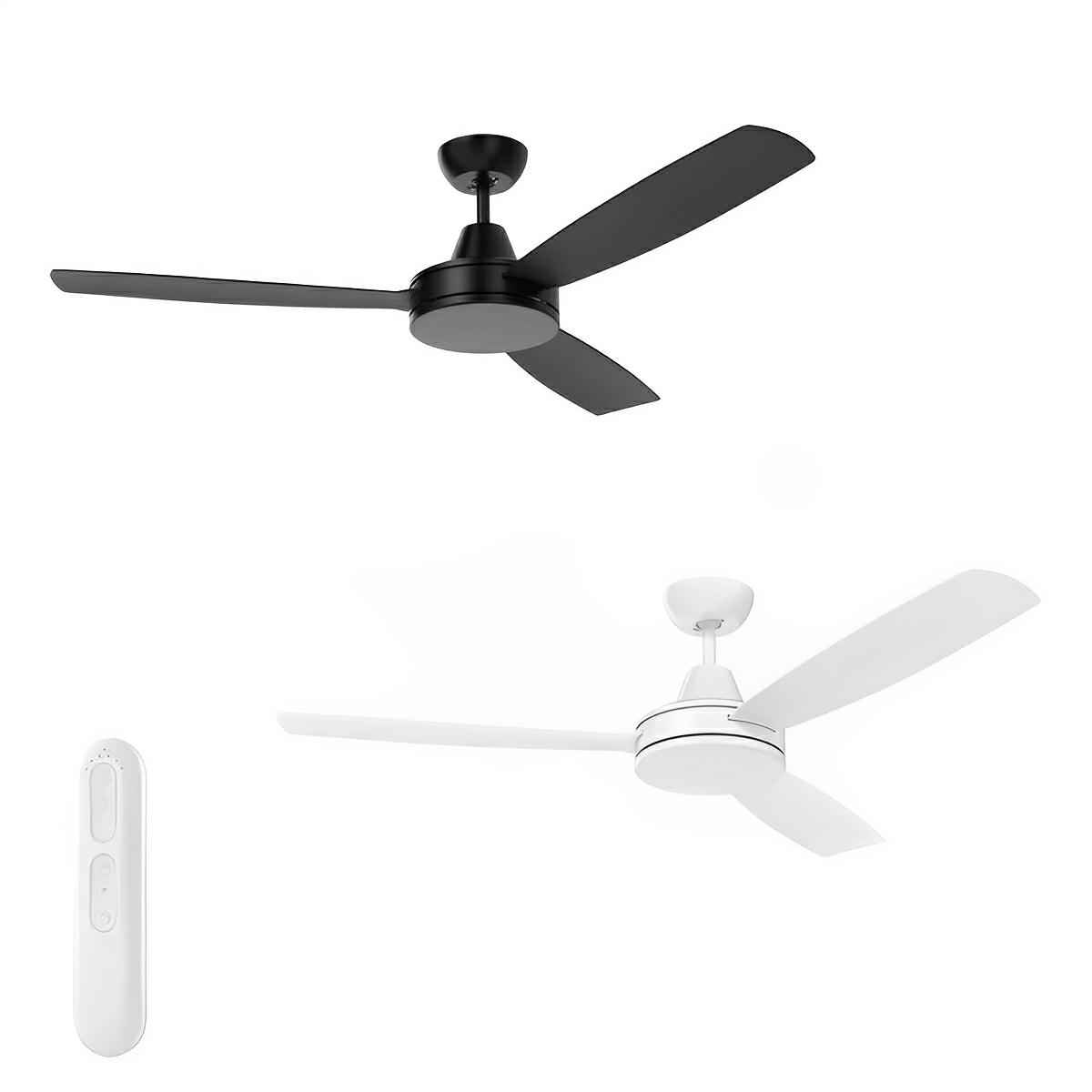 Mercator Lighting 54" Nemoi 3B DC Ceiling Fan Black, White FC700133