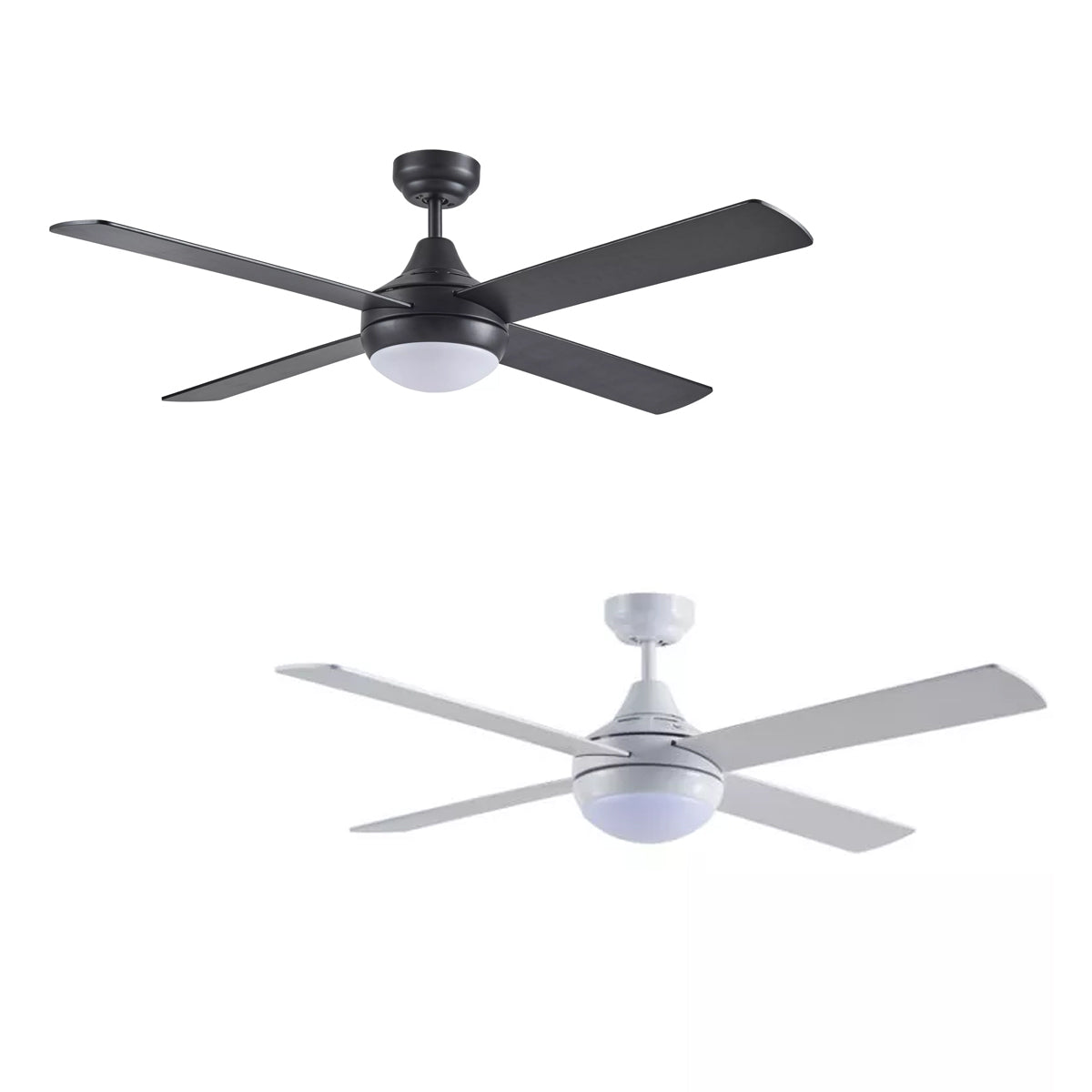 Martec Lighting 48" Link AC Ceiling Fan Matt Black, White with LED