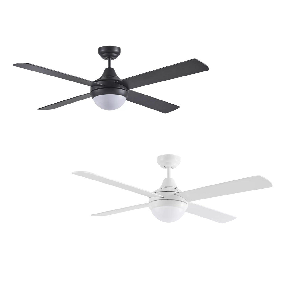 Martec Lighting 48" Link AC Ceiling Fan Matt Black, White with 2 x E27