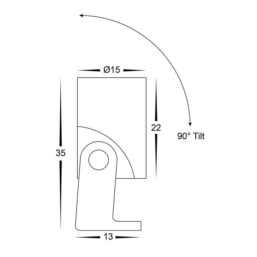 Spar LED Spike/Surface Mounted Spot Light CCT 0.5w Aluminium Black, Wh ...