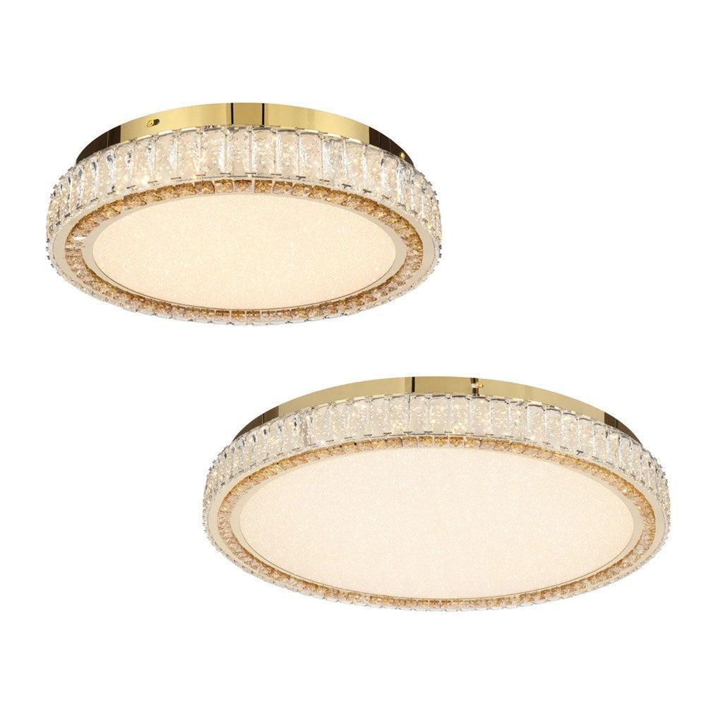 Lucent LED Oyster Light 400mm or 600mm in Gold
