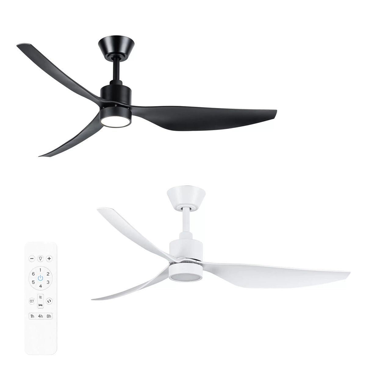 Martec Lighting 50" Genoa Smart WIFI DC Ceiling Fan Black, White with