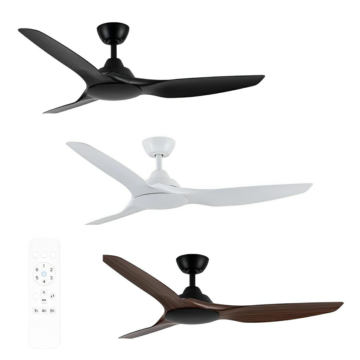 Martec Lighting 52" Impact DC Ceiling Fan Matt Black, Matt White, Matt