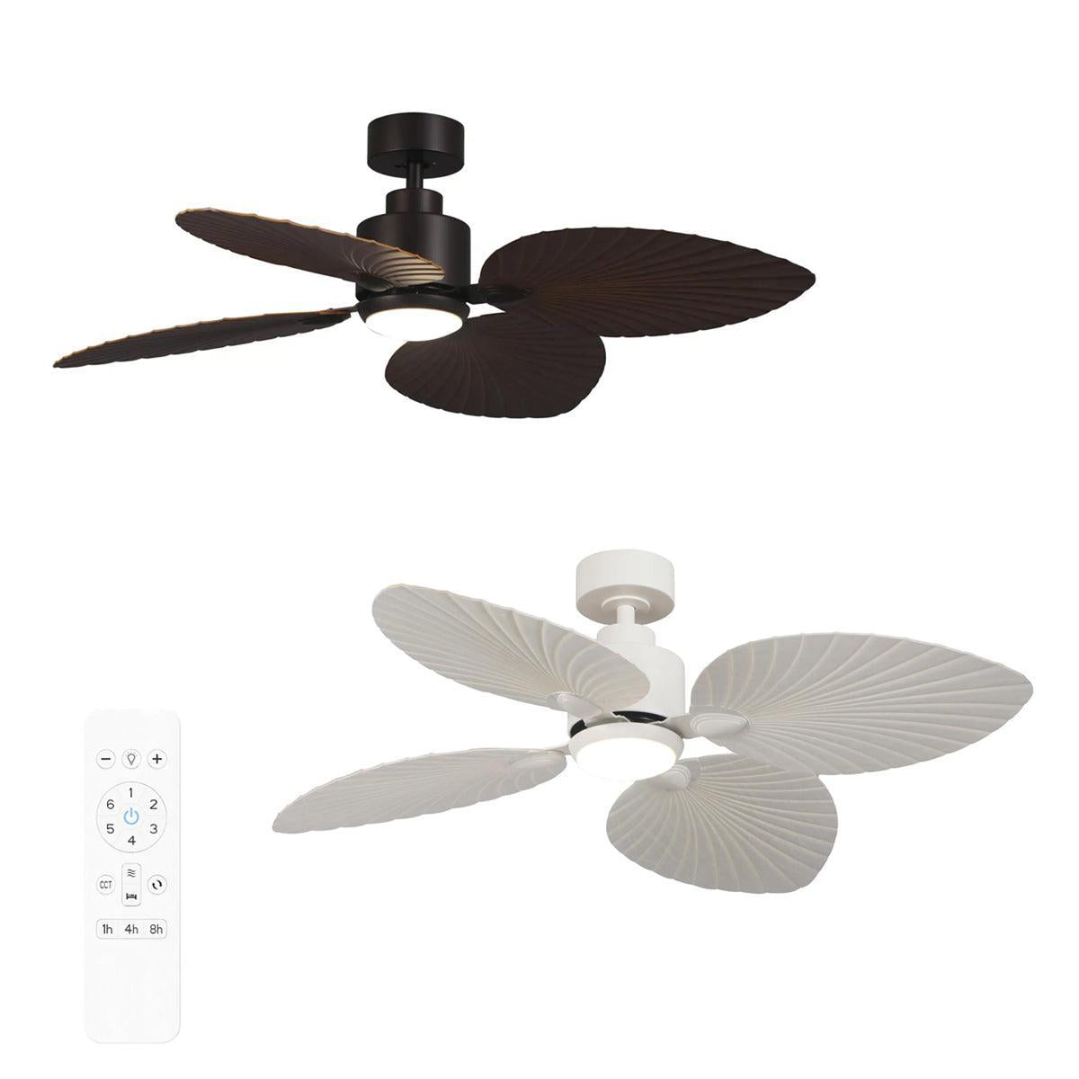 Martec Lighting 50" Kingston DC Ceiling Fan Old Bronze, White with