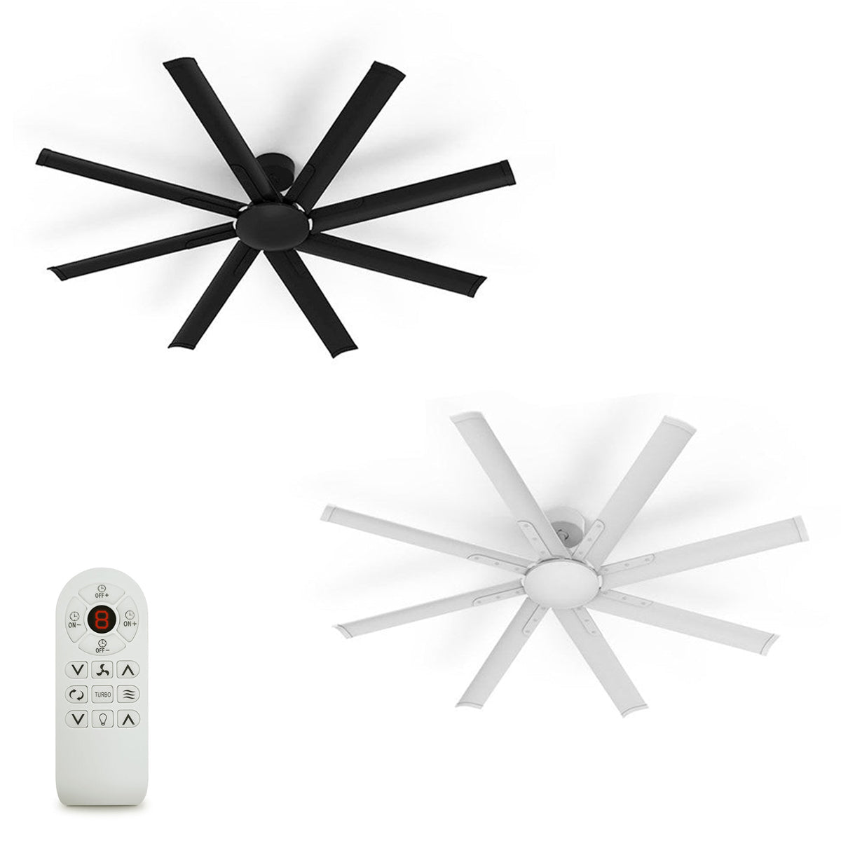 Atom Lighting 65" Mooloolah Mini DC Ceiling Fan Matt Black, Satin