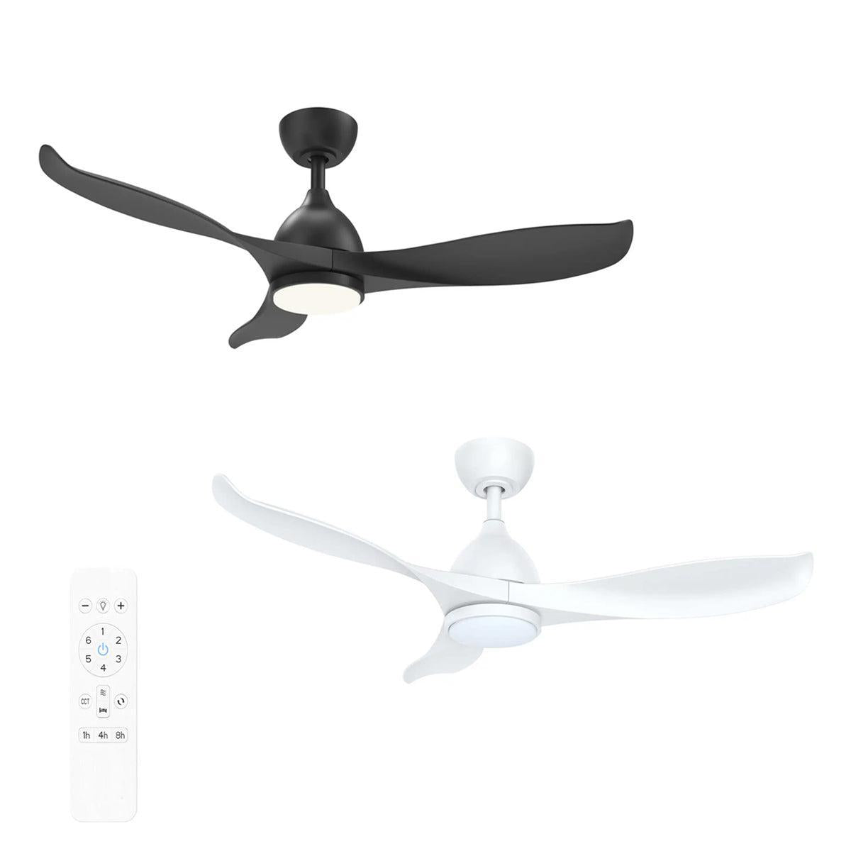 Martec Lighting 42" Scorpion DC Ceiling Fan Matt Black, Matt White