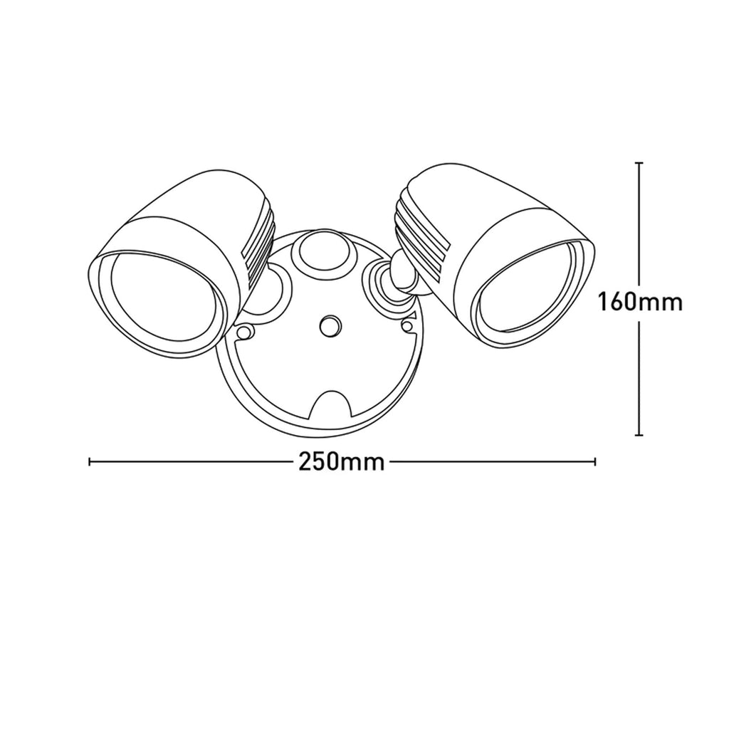 Mercator Lighting | MXD6722BLK | Cicero LED Floodlights Without Sensor ...
