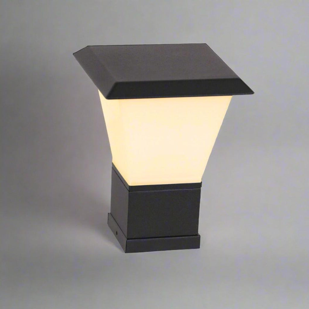 Oblik Outdoor Pillar Mount Light 1Lt in Black - The Lighting Outlet