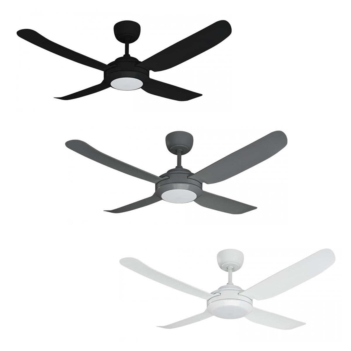 Ventair 48" Spinika II AC Ceiling Fan Black, Titanium, White with