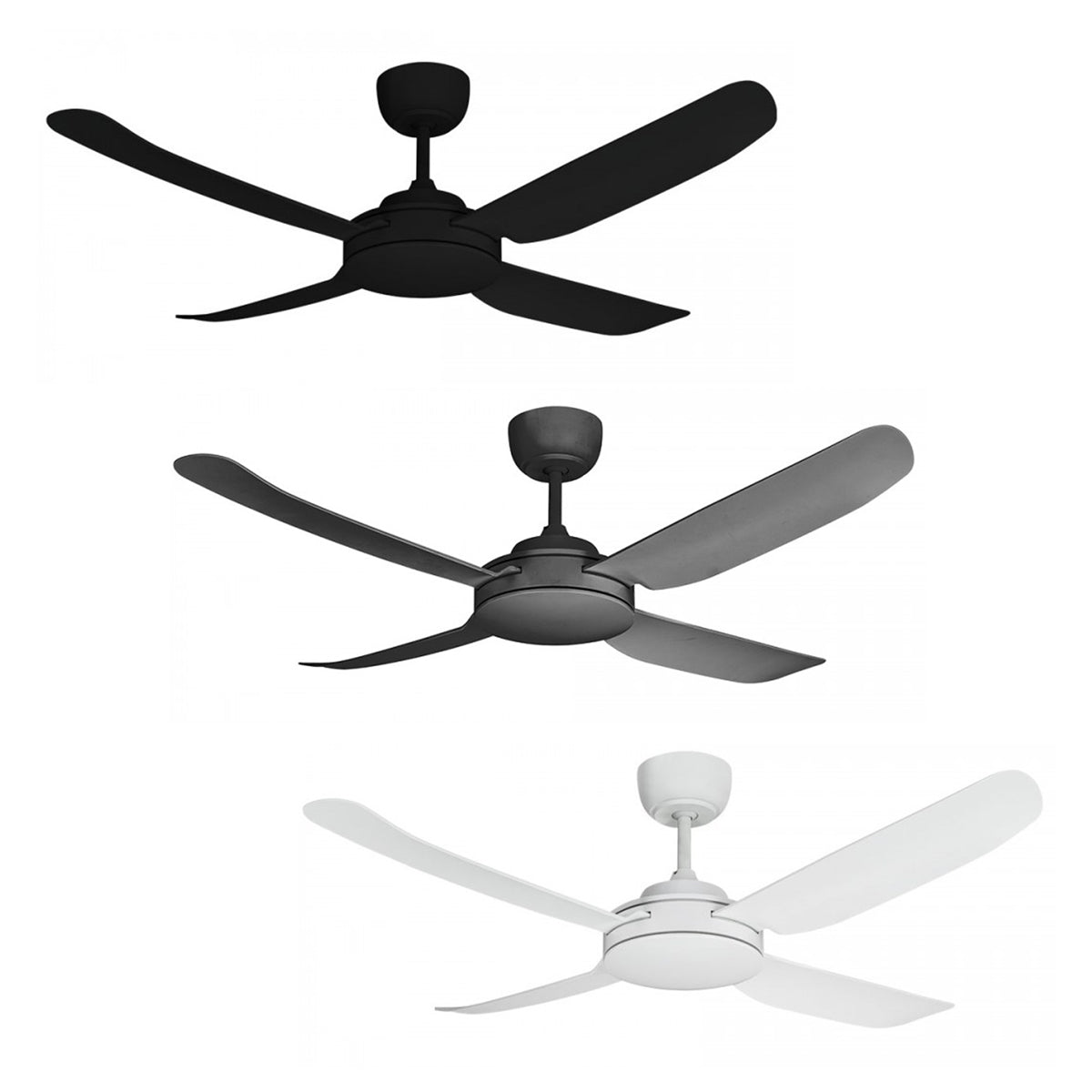 Ventair 48" Spinika II AC Ceiling Fan Black, Titanium, White