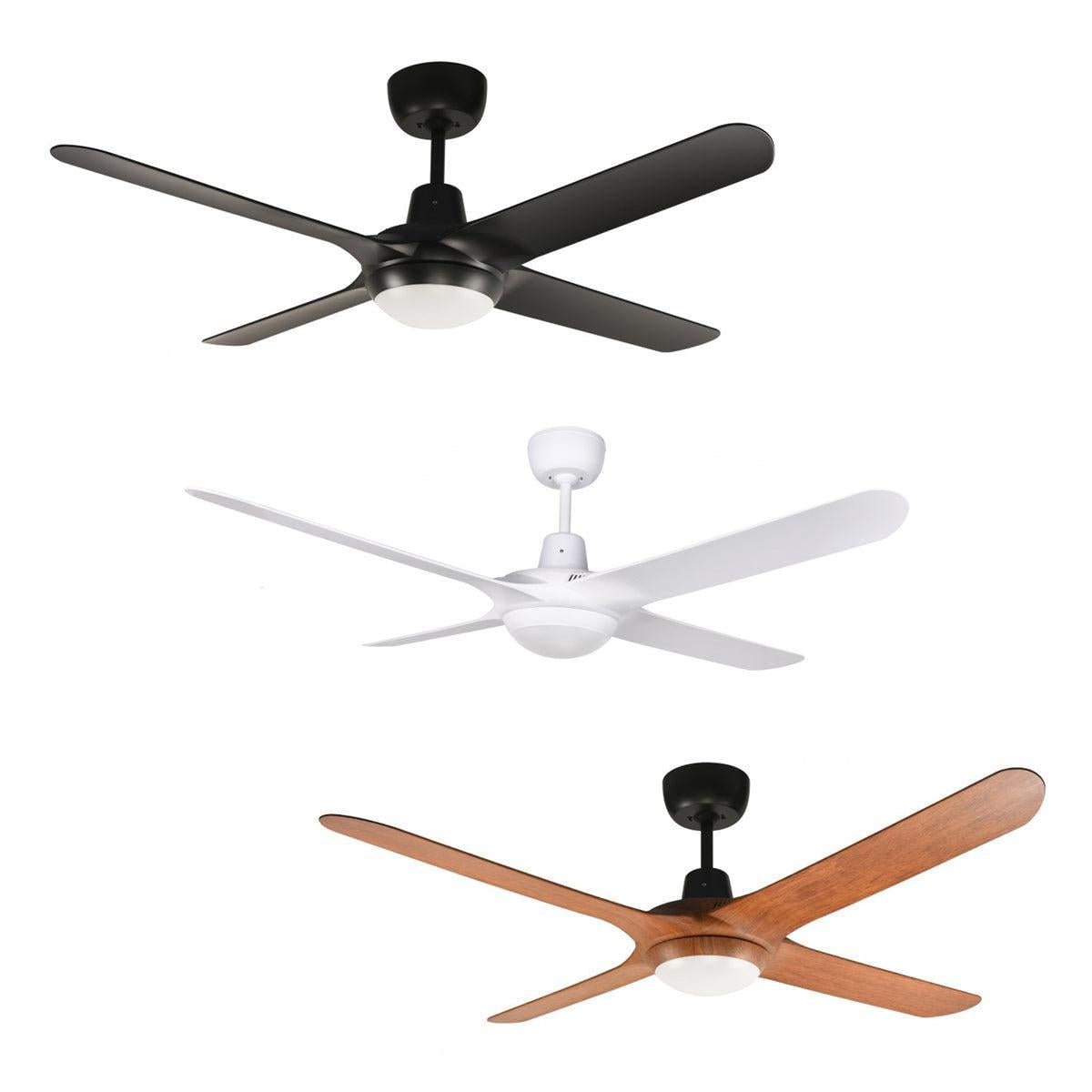 Ventair 50" Spyda AC Ceiling Fan Black, Titanium, White, Teak, Walnut