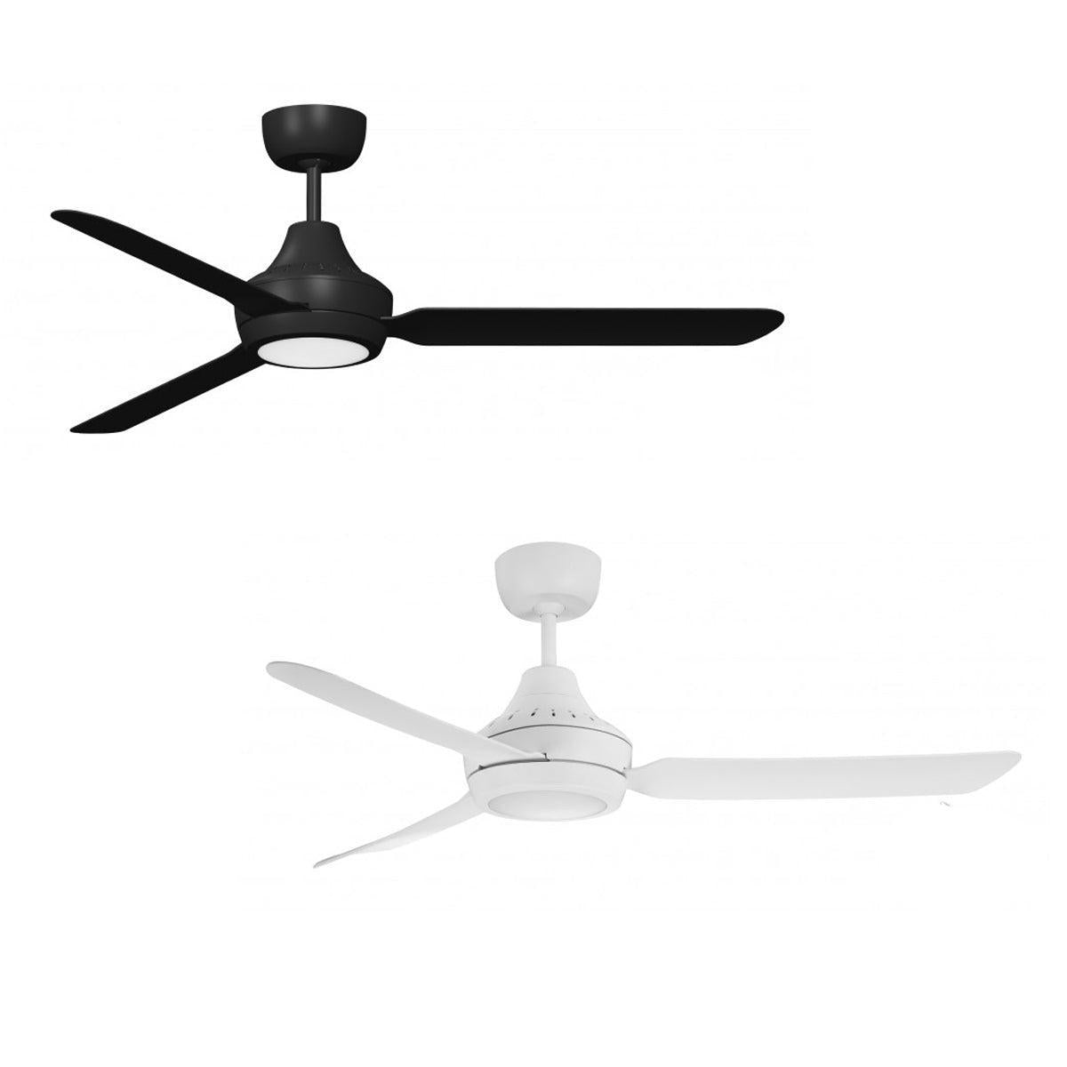 Ventair 56" Stanza AC Ceiling Fan Black, White with Light
