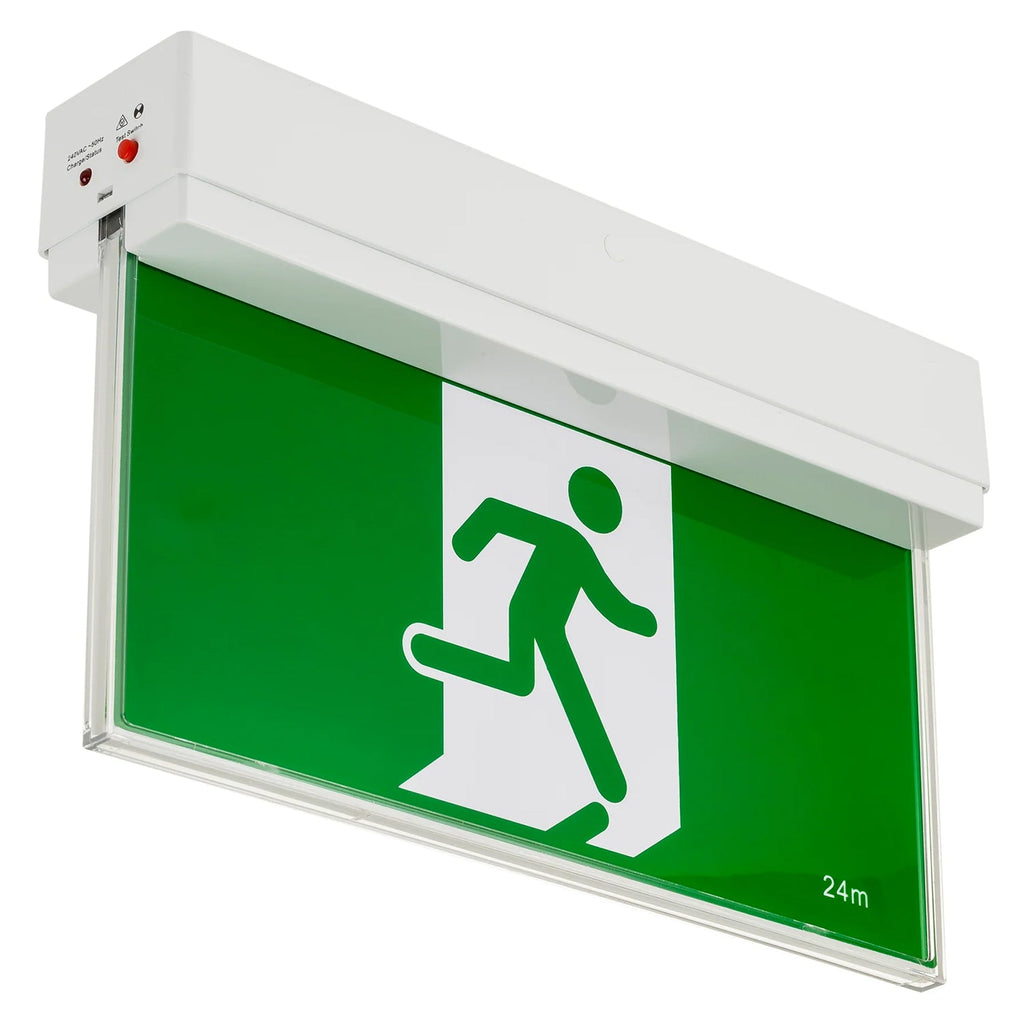 Slimline Emergency LED Exit Light Surface Mounted LED Exit Light in Ma ...