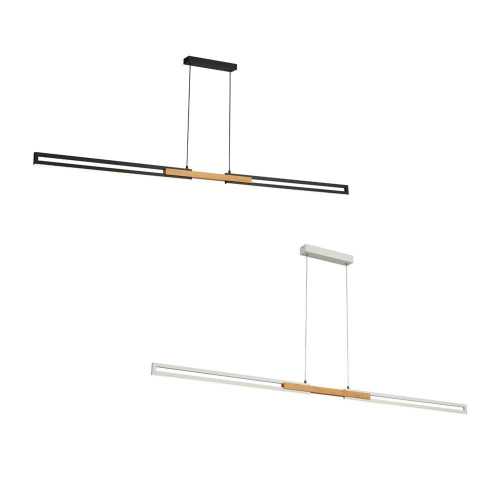 Thorin Linear LED Pendant Light 1200mm/1800mm in Black or White