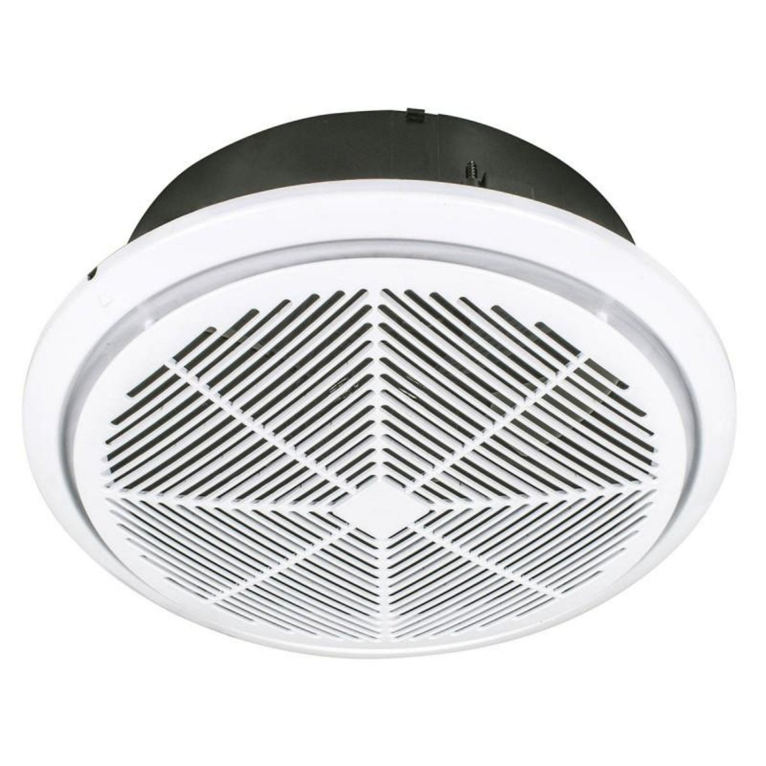 Brilliant Whisper High Velocity Round Exhaust Fan Large in White