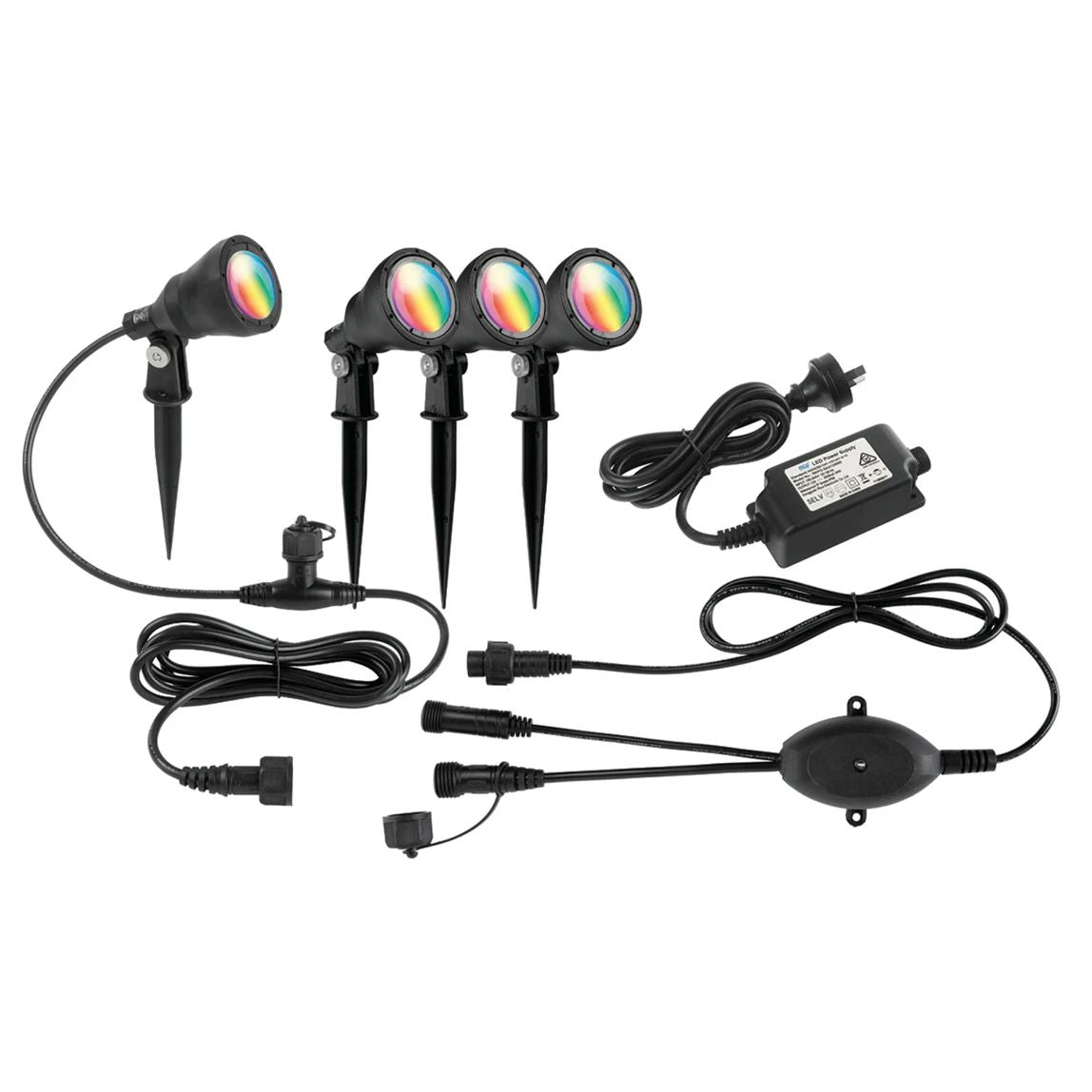 Brilliant Smart Botanic Wi-Fi RGB LED Garden Light Kit (4 Pack) in