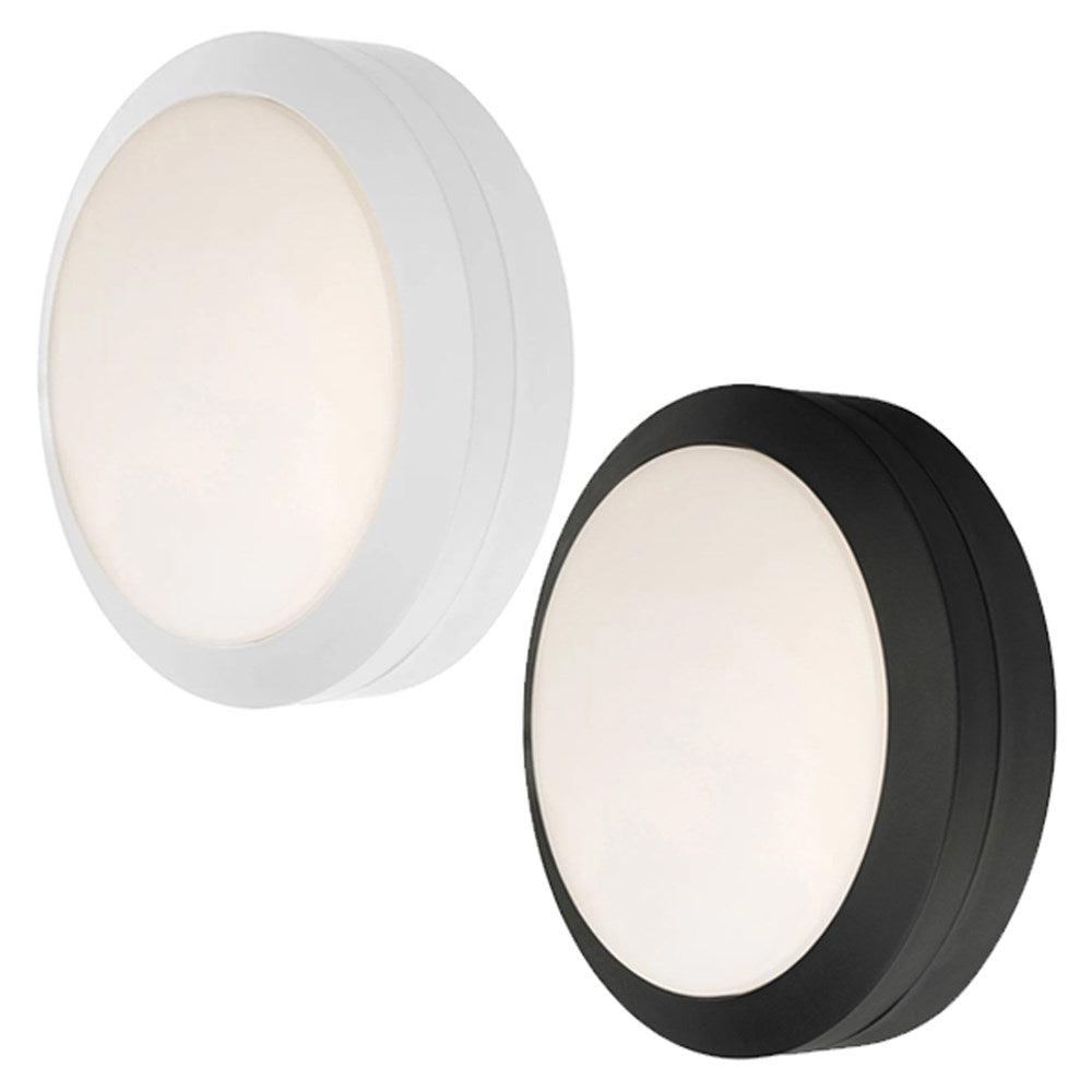 Brilliant Kensley LED Round Bunker Light 20w White, Black