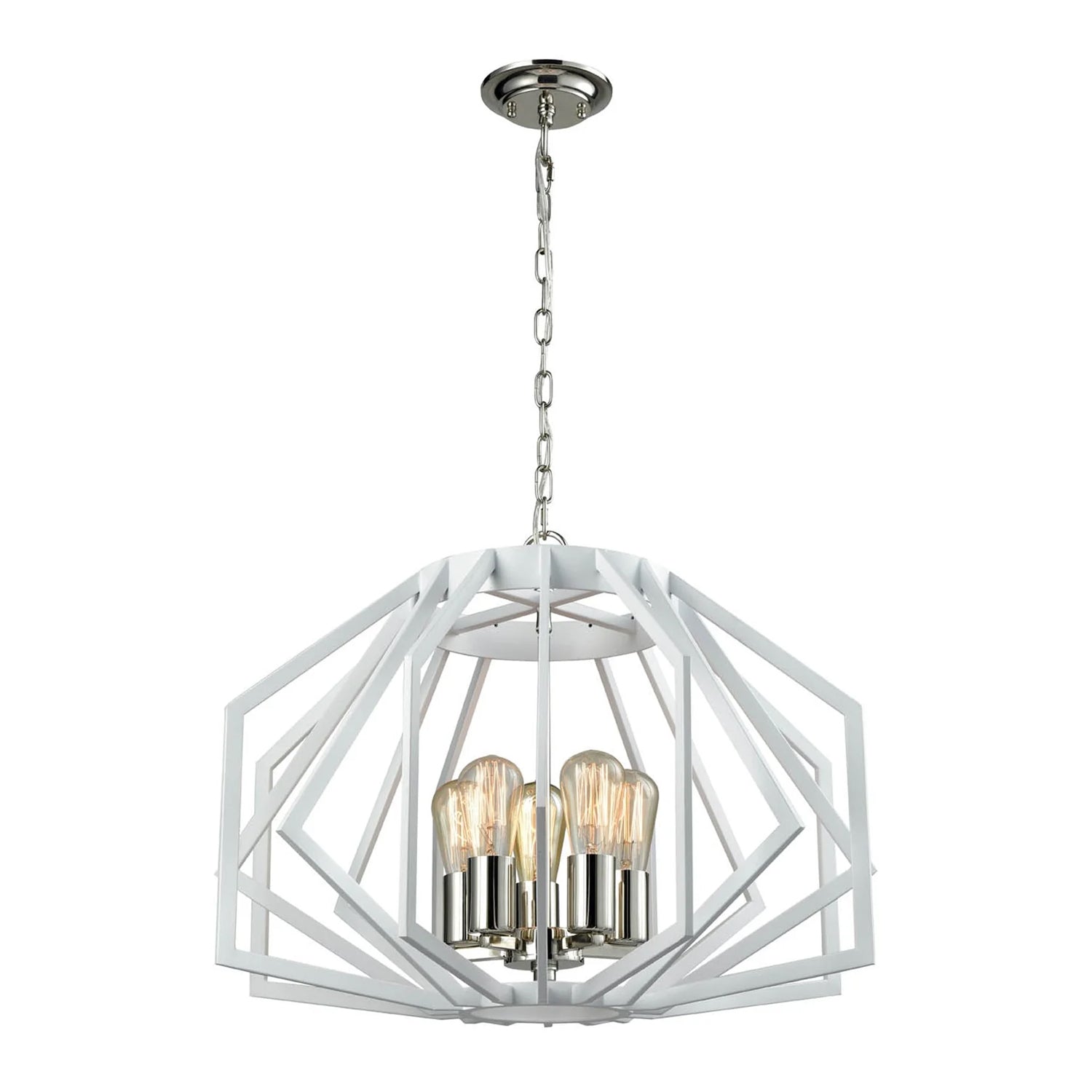 CLA Lighting GAMBA4 | Gamba Industrial White Pendant