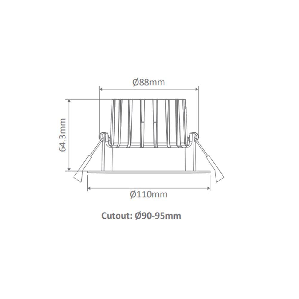 Domus Lighting 21272-DOMUS | 90-95mm Aqua LED Downlight - The Lighting ...