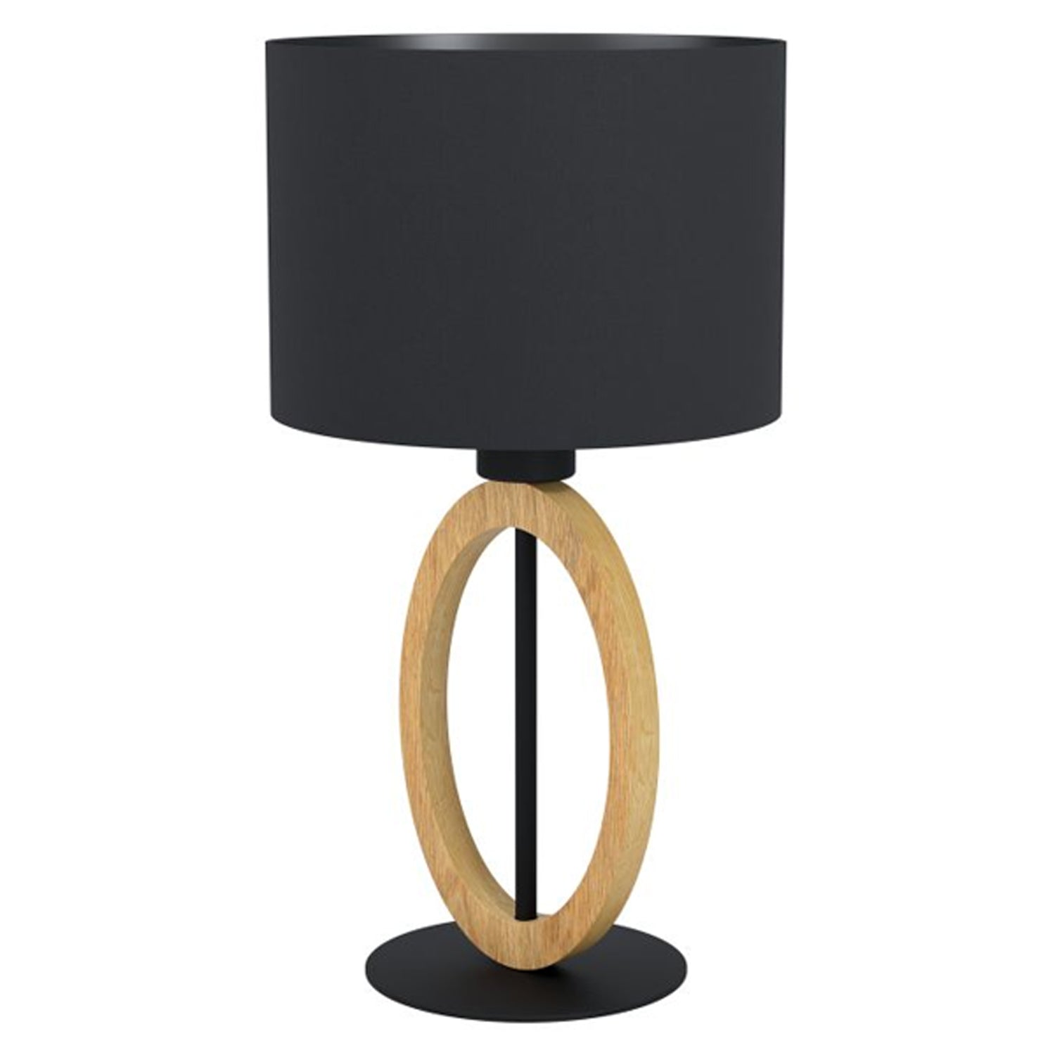 Eglo Basildon 1 Table Lamp Black/Wood 43569N Eglo Lighting