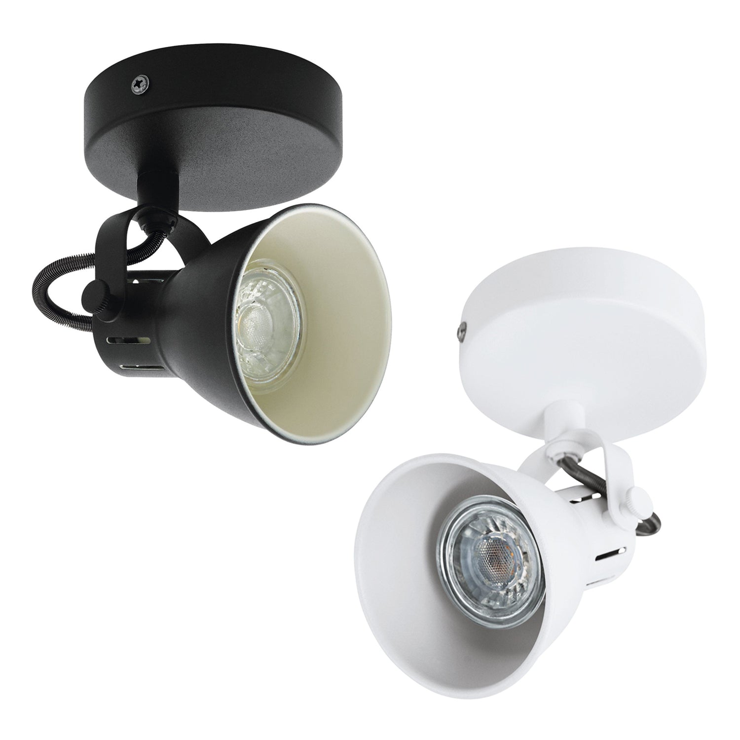 Eglo Seras LED Spot Light 5w in Black, White, Brushed Brass or Antique