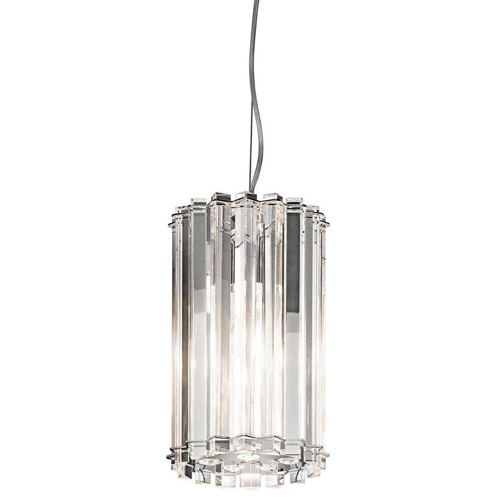Elstead Crystal Skye 2Lt Mini LED Pendant Light in Chrome