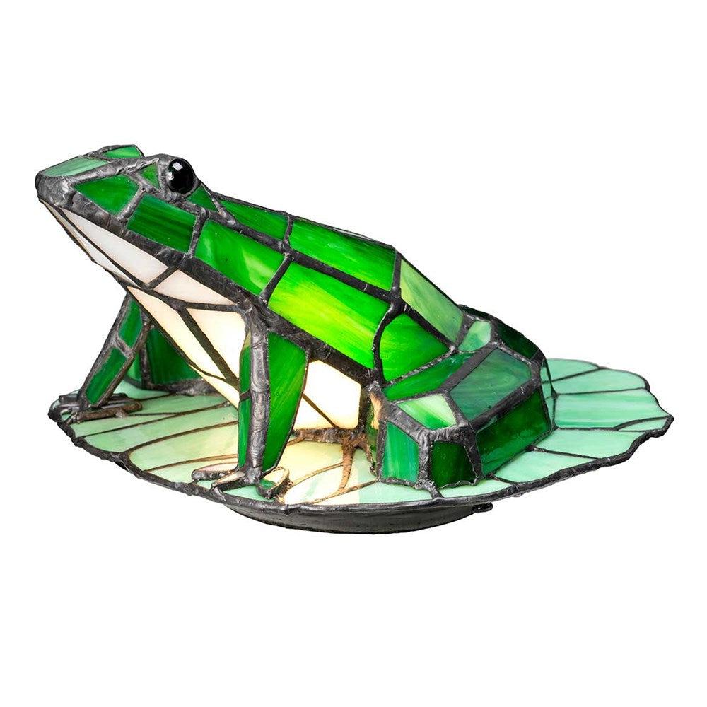 Elstead Frog Tiffany LED Table Lamp Architectural Bronze
