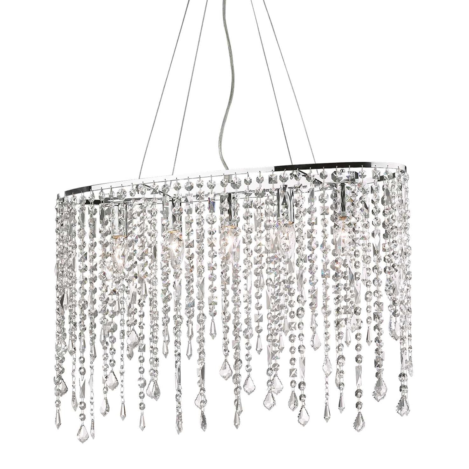 Ideal Lux 8I008363 | Rain Pendant Light 5Lt in Chrome